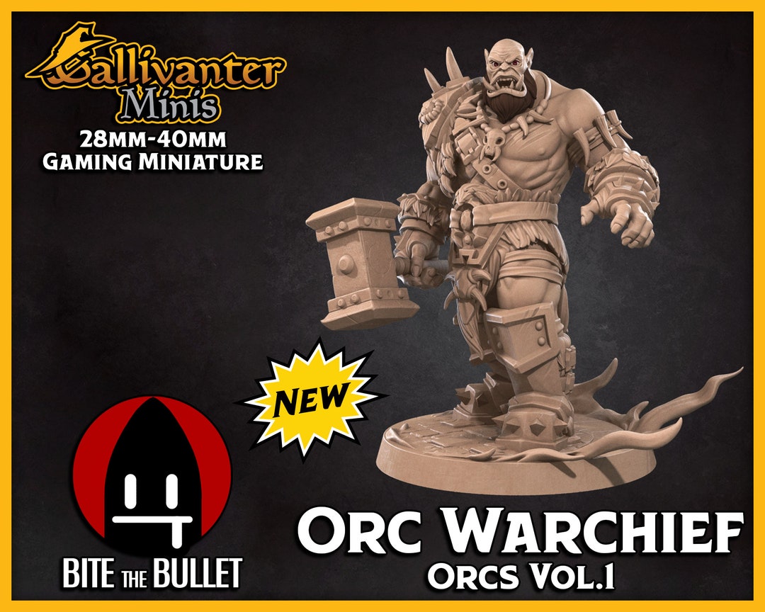 Orc Warchief Bite the Bullet: Orcs Vol.1 28mm 32mm 35mm - Etsy