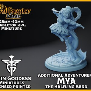 Mya, the Halfling Bard Twin Goddess Miniatures: Additional Adventurers ...