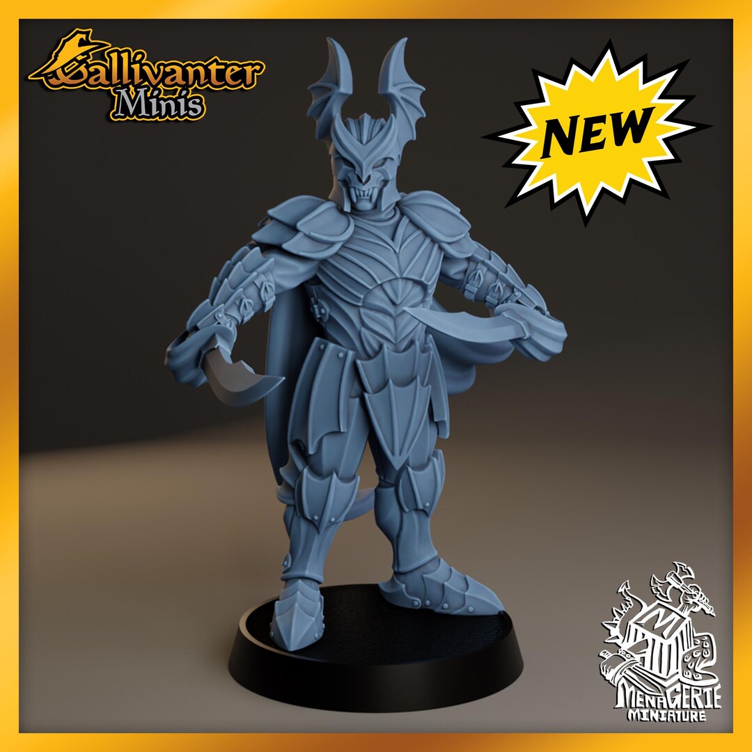 Vampire Lord Armored Menagerie Miniature: Vampire Hunt 28mm 32mm 35mm ...