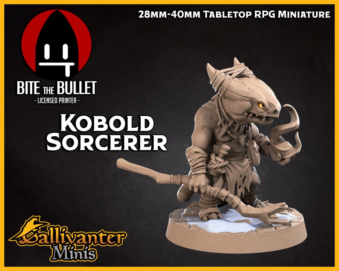 Kobold Sorcerer Bite the Bullet: Kobolds 28mm 32mm 36mm - Etsy