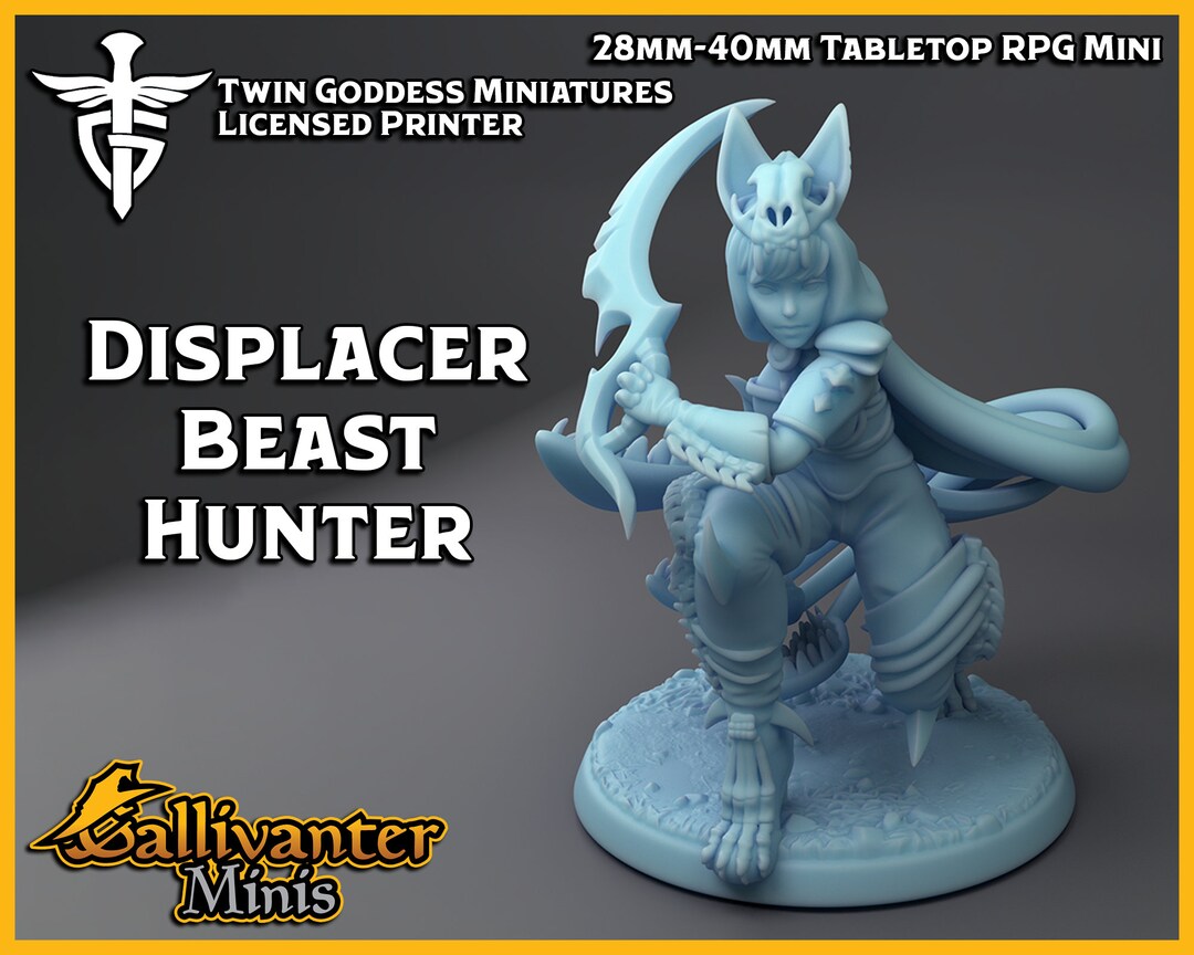 Displacer Beast Hunter | Twin Goddess Miniatures: Monster Hunters ...