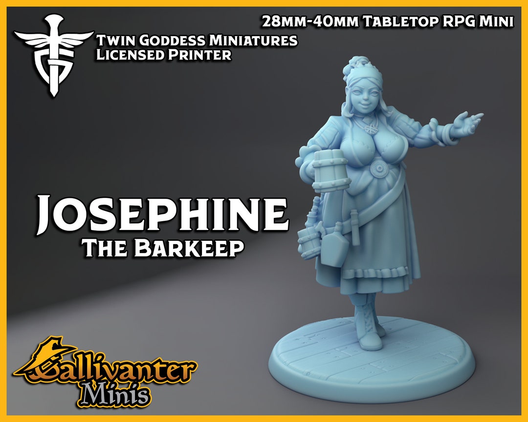 Josephine, the Barkeep Twin Goddess Miniatures: Fantasy Tavern 28mm ...