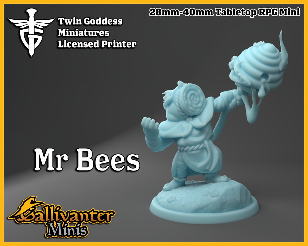 Mr. Bees, the Beekeeper | Twin Goddess Miniatures: June 2021 | 28mm ...