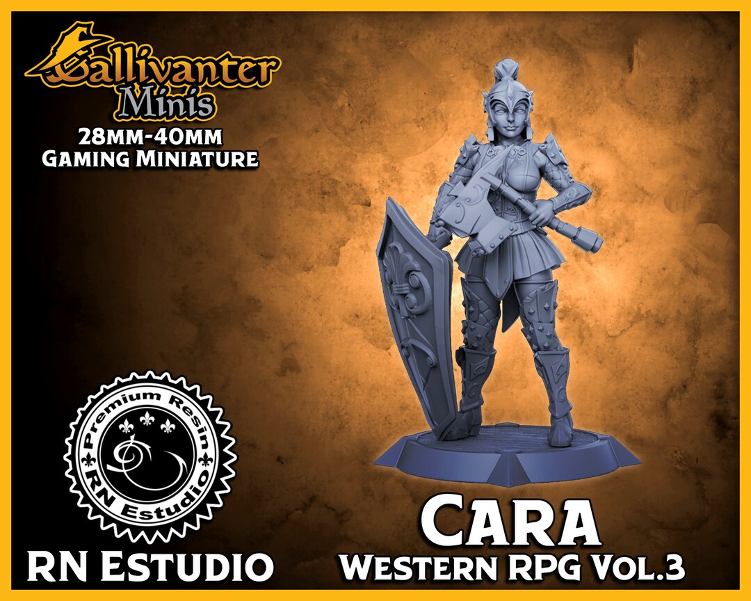 Cara, the Lady Knight RN Estudio: Western RPG Vol.3 28mm 32mm 35mm 40mm ...