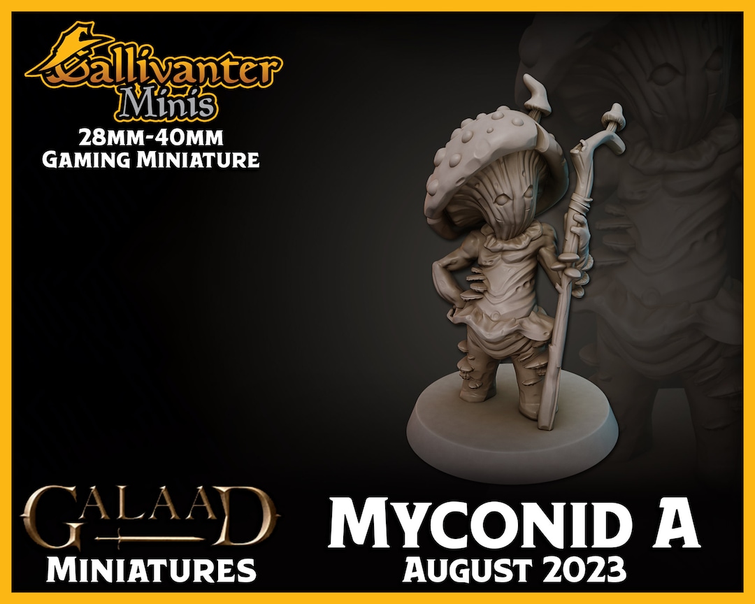 Myconid A Galaad Miniatures: August 2023 28mm 32mm 35mm 40mm Resin ...