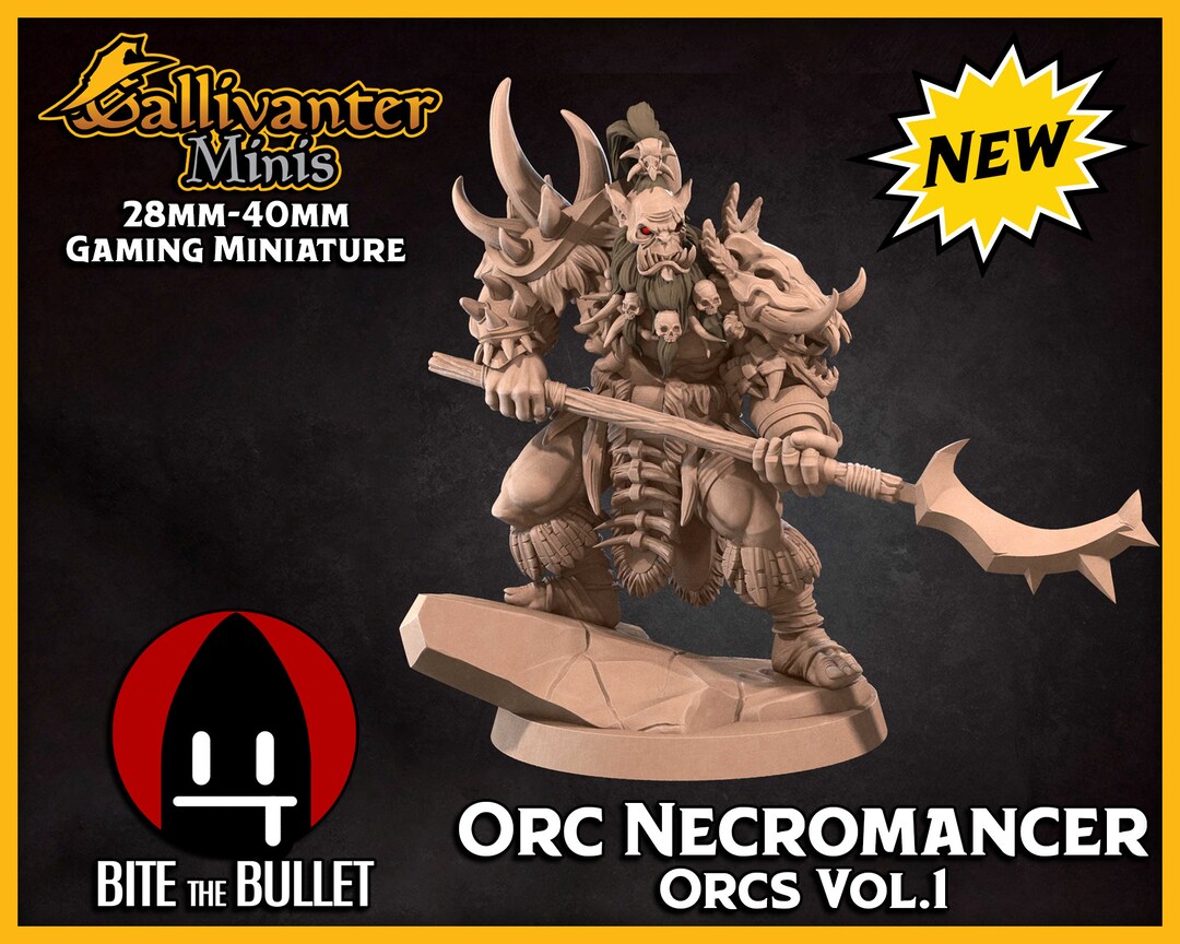 Orc Necromancer Bite the Bullet: Orcs Vol.1 28mm 32mm 35mm - Etsy