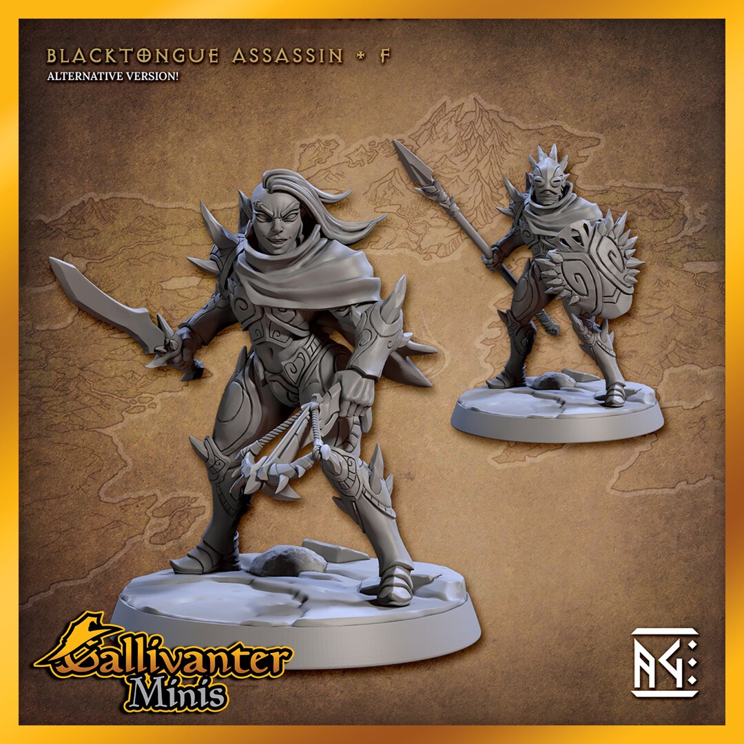 Assassin F, Female Drow Dark Elf Rogue Ranger | Artisan Guild: Vol.57 ...