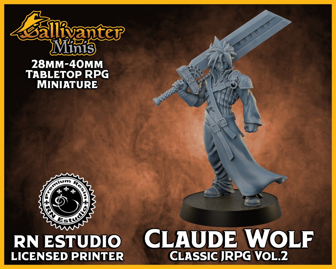 Claude, the Wolf RN Estudio: Classic JRPG Vol.02 28mm 32mm 35mm 40mm ...