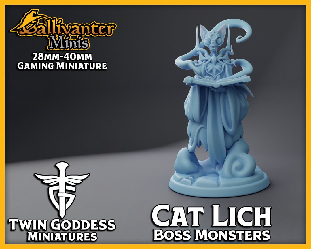 Cat Lich, the Tabaxi Necromancer Twin Goddess Miniatures: Boss Monsters ...