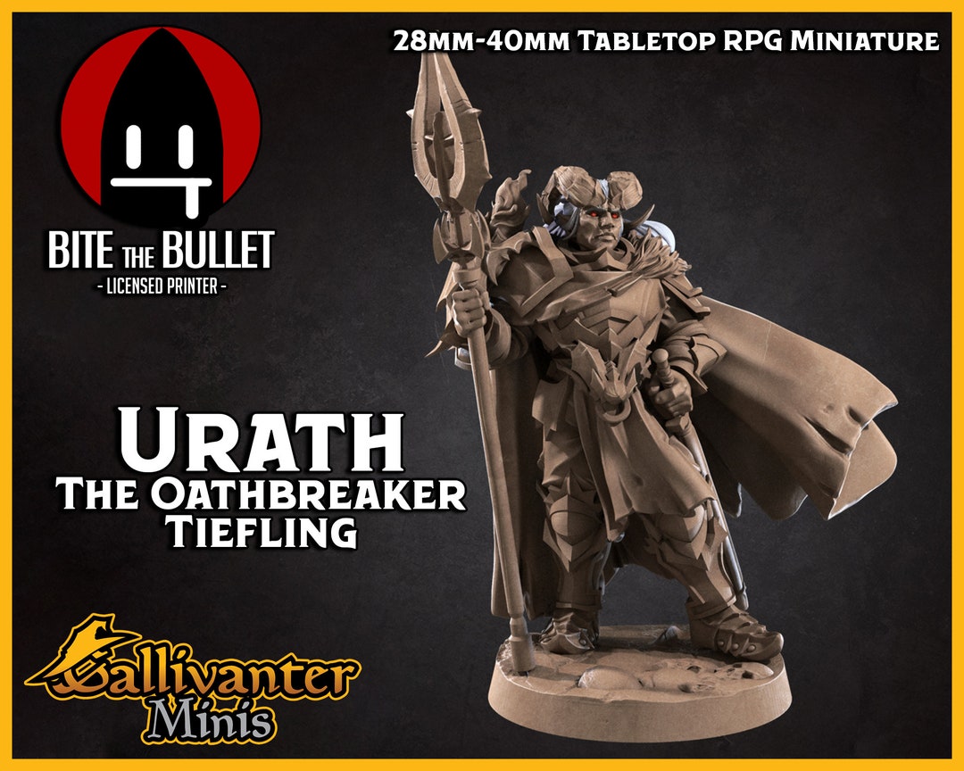 Urath, the Tiefling Oathbreaker Bite the Bullet: Tieflings 28mm 32mm ...