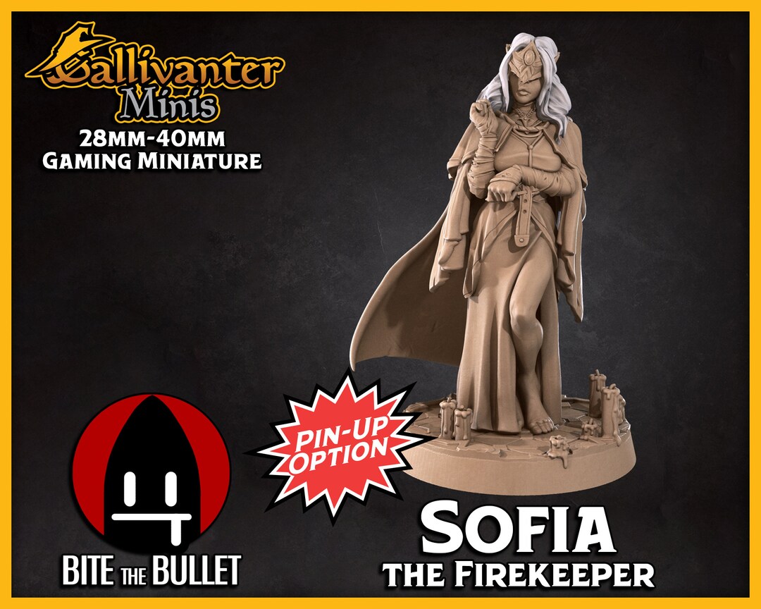 Sofia, the Firekeeper W/ Pin-up Option Bite the Bullet: Bullet Souls Vol.1 28mm 32mm 35mm 40mm ...