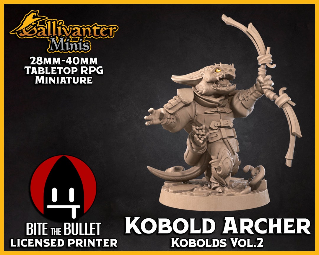 Kobold Archer Bite the Bullet: Kobolds Vol.2 28mm 32mm 35mm 40mm Resin ...
