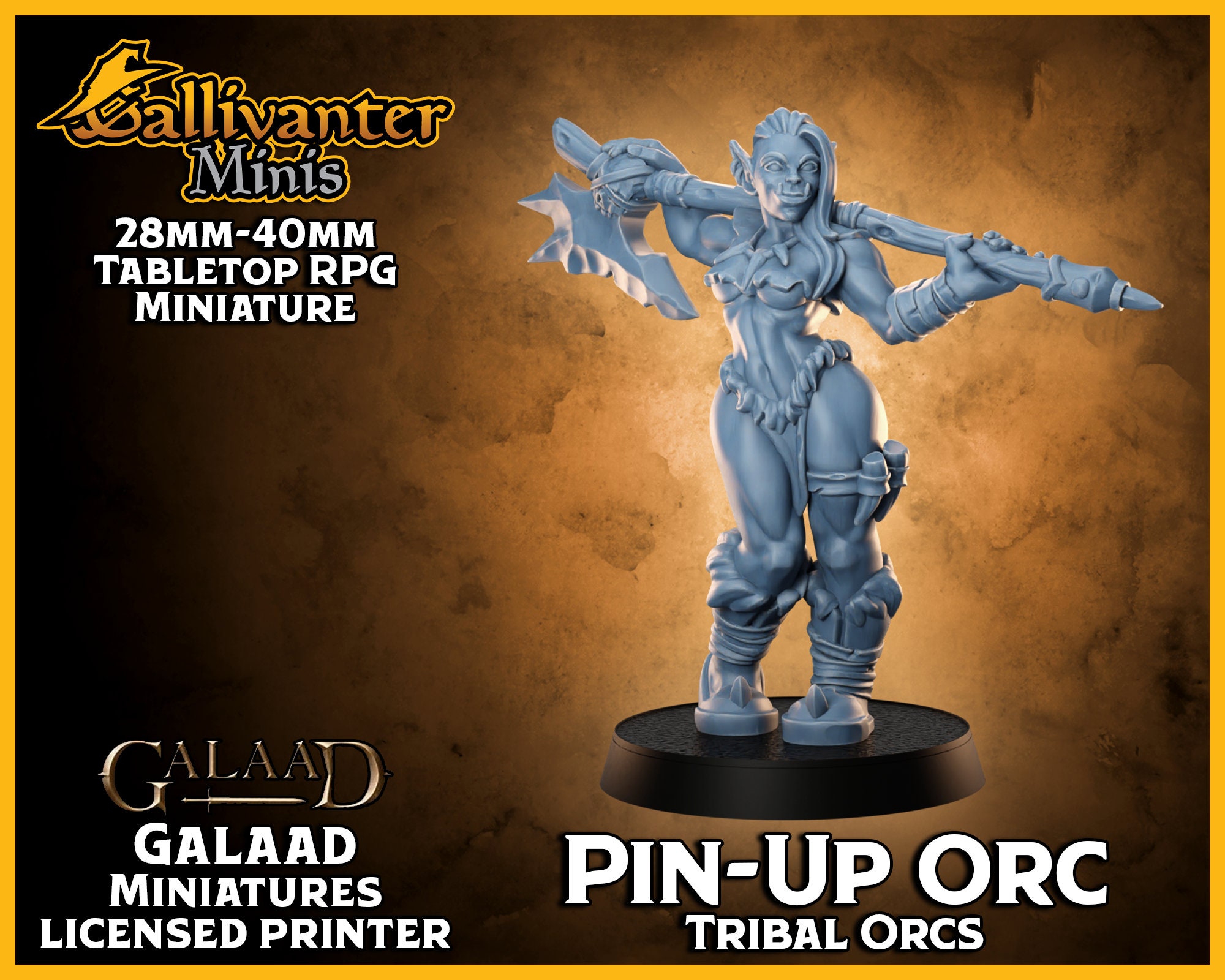 Pin-up Orc Galaad Miniatures: Tribal Orcs 28mm 32mm 35mm - Etsy