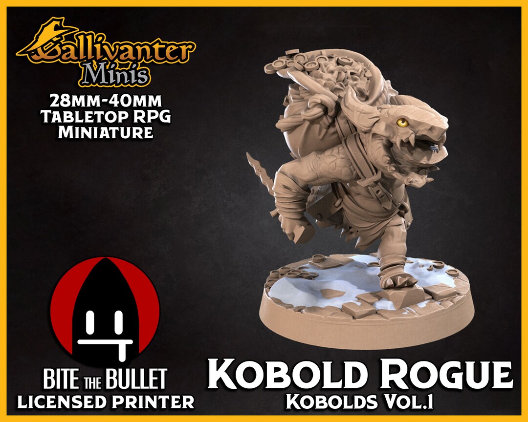 Kobold Rogue | Bite the Bullet: Kobolds Vol.1 | 28mm 32mm 35mm 40mm ...