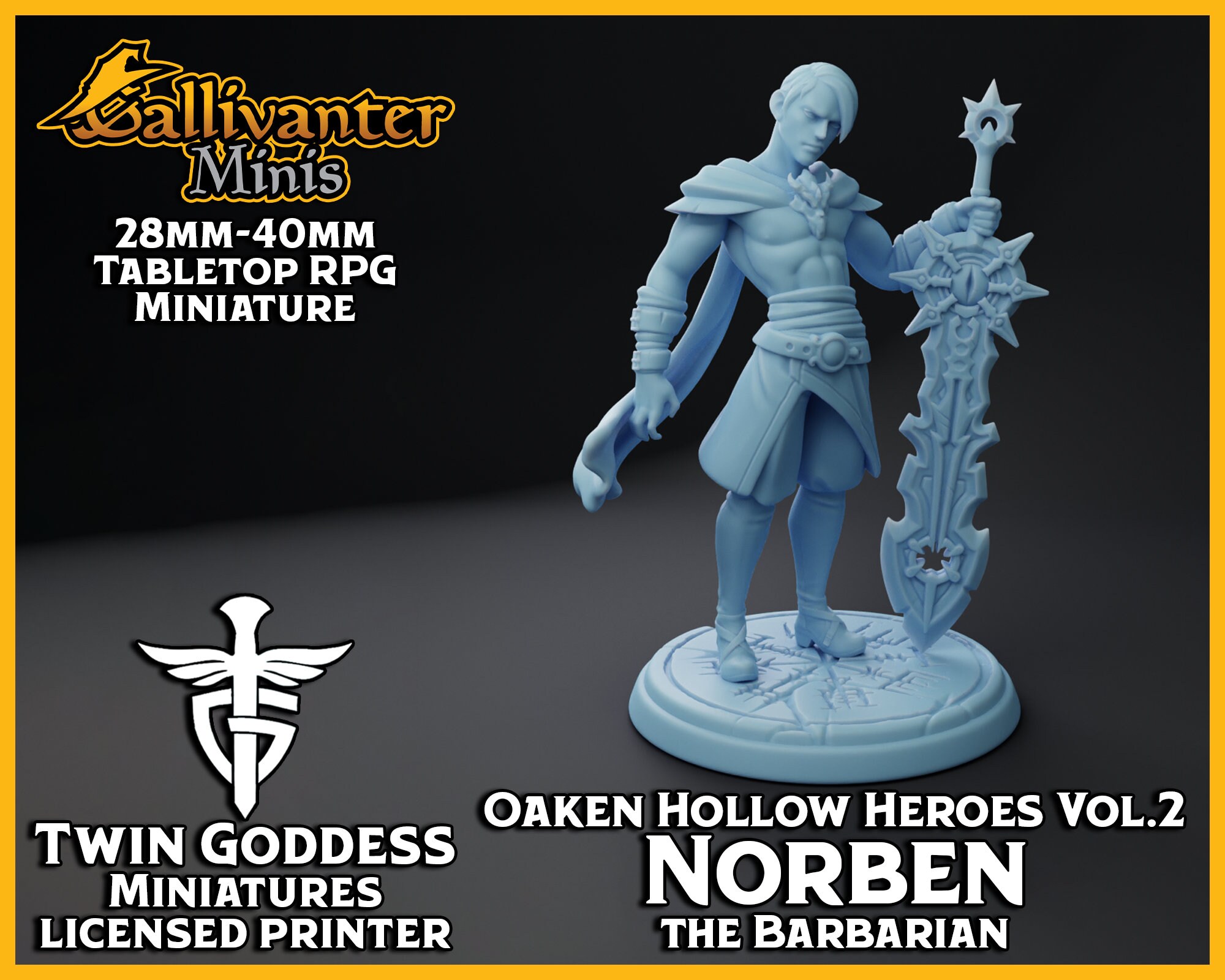 Norben, the Barbarian Twin Goddess Miniatures: Oaken Hollow Heroes Vol ...