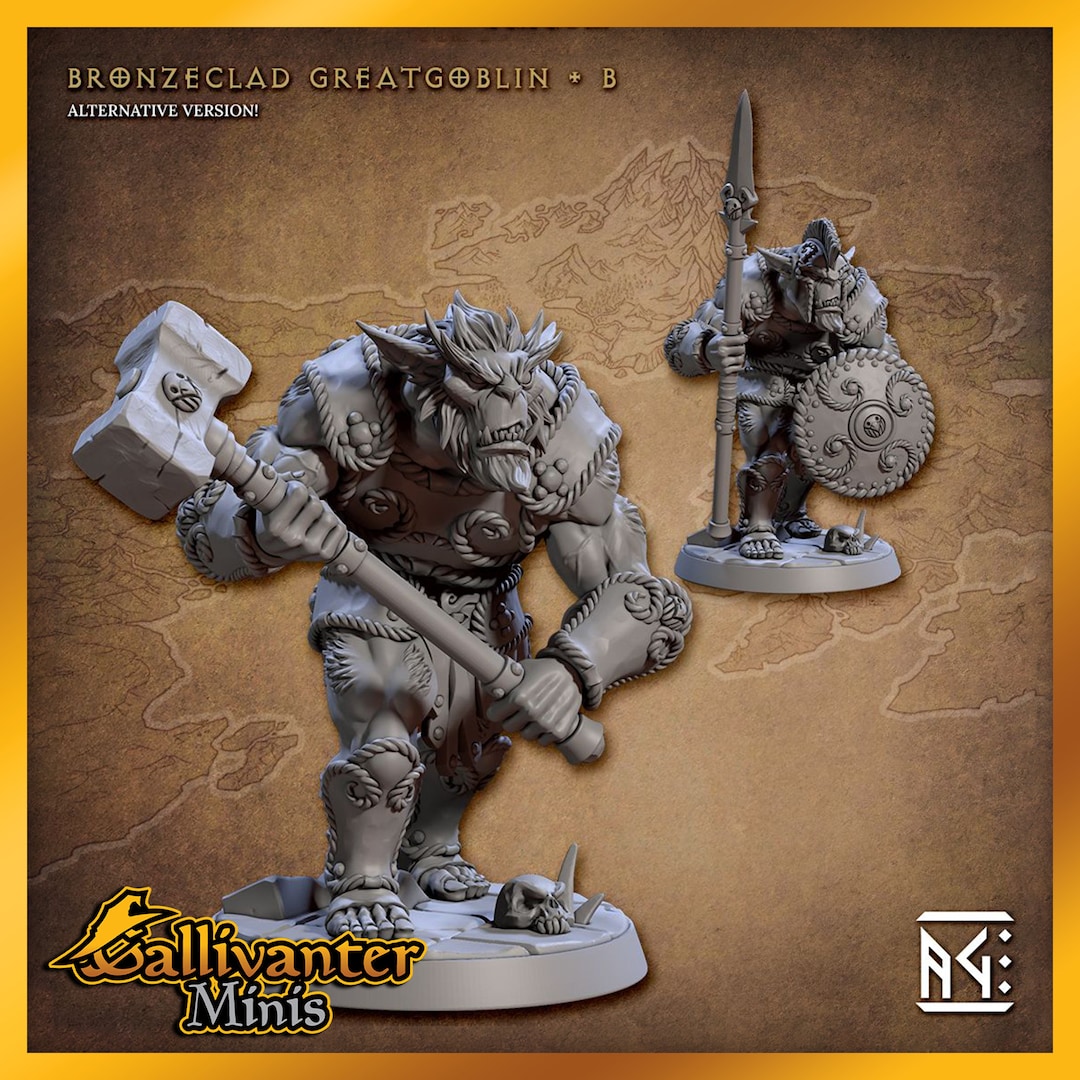 Bugbear Fighter B, Warhammer / Spear & Shield | Artisan Guild: Vol.54 ...