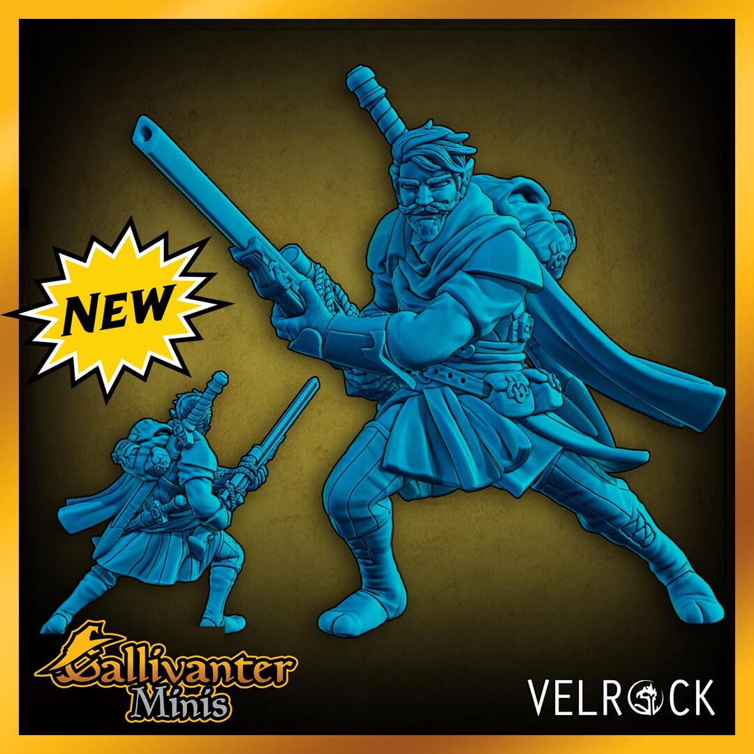 Sniper, Male Elf Gunman Velrock Art Miniatures: Solar Custodians 28mm ...