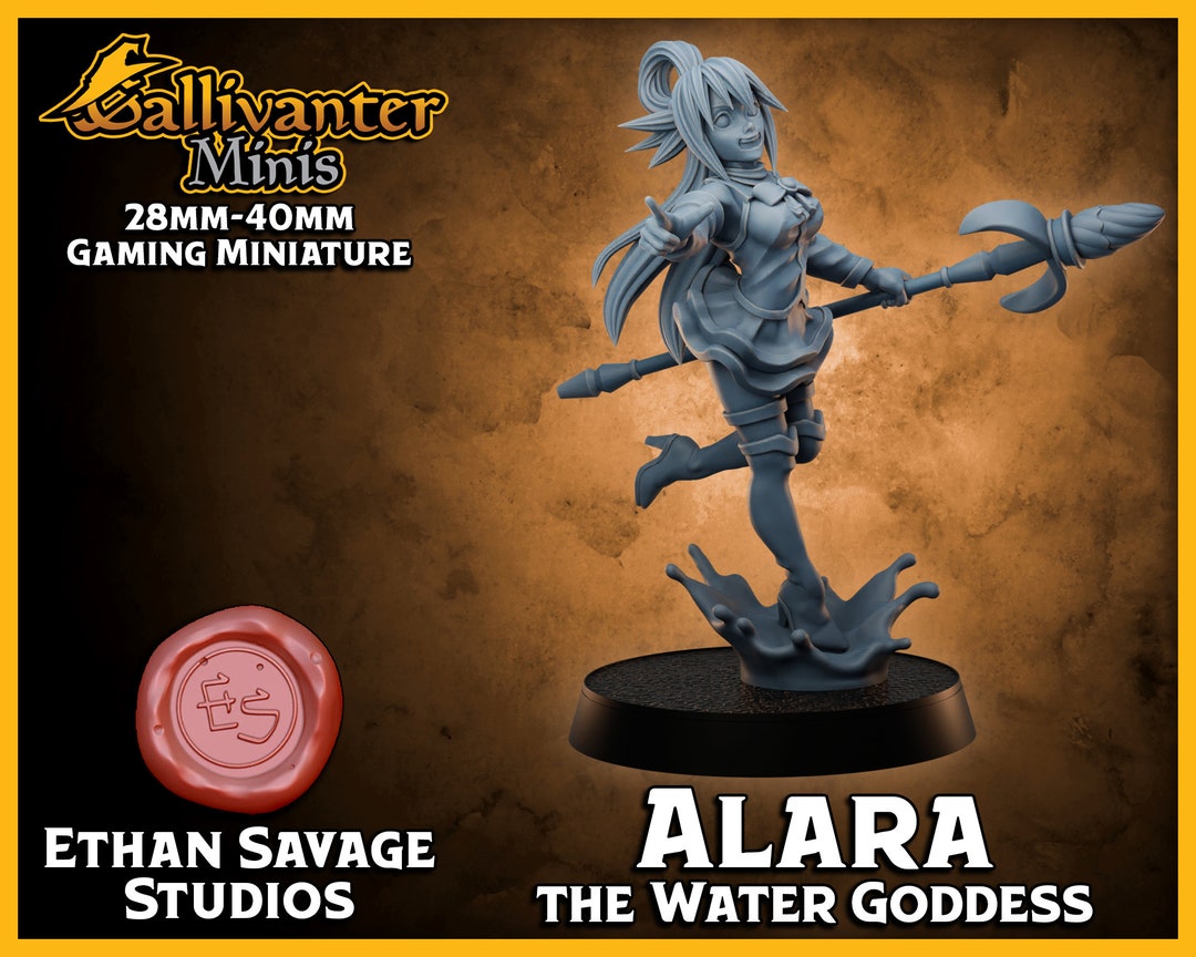 Alara, the Water Goddess Ethan Savage Studios: Retro Anime Heroes 28mm ...