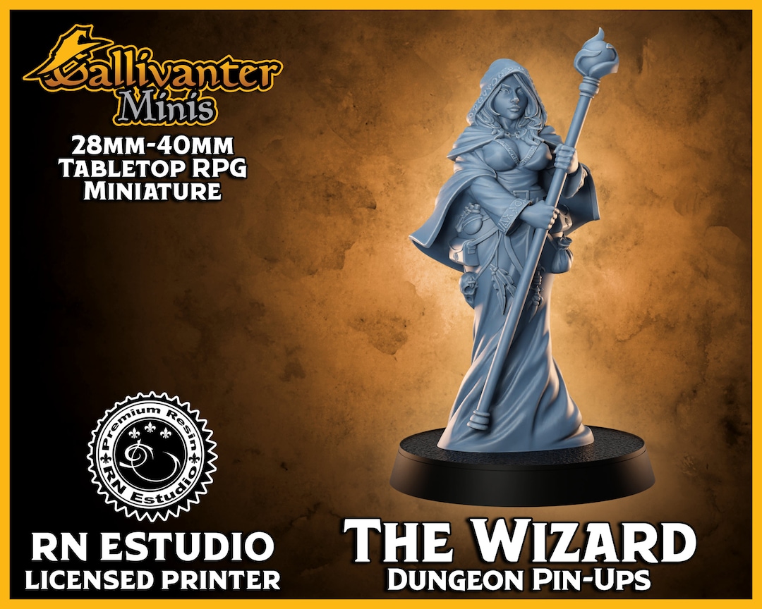Wizard, the Pin-up Girl RN Estudio: Dungeon Pin-ups 28mm 32mm 35mm 40mm ...