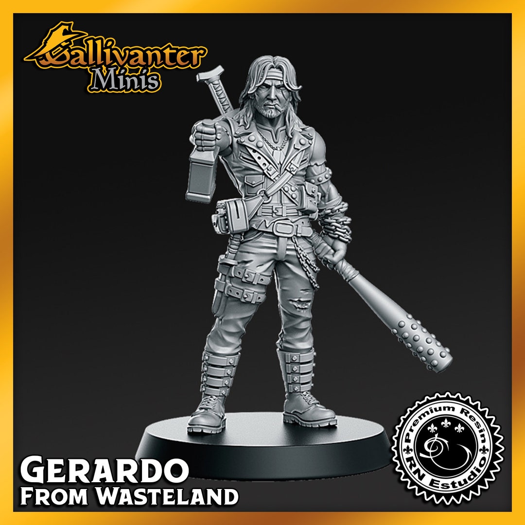 Gerardo, the Biker Survivor RN Estudio: From Wasteland 28mm 32mm 35mm ...