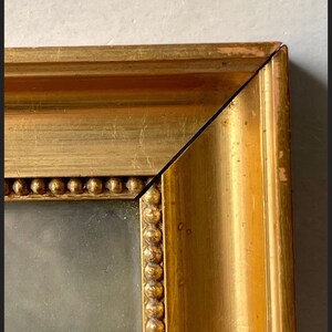 Antique Wooden Gilded Pearl Border Frame 19 Cm X 15 Cm - Etsy