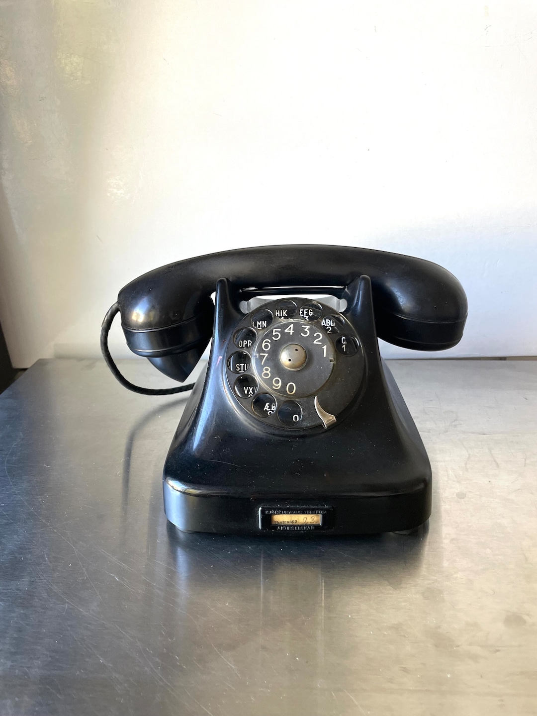 Vintage Black Bakelite Rotary Telephone 1940’s - Etsy