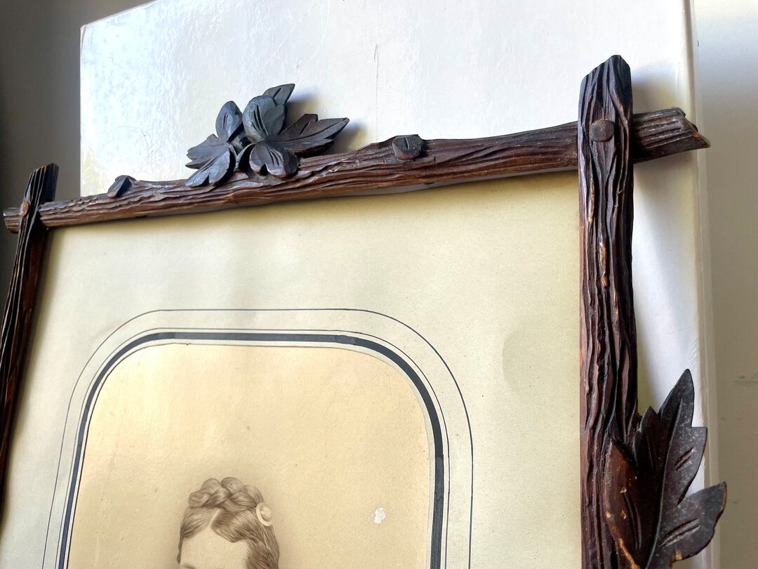 Antique Frame Carved Wood Measurements 49 Cm X 39 Cm - Etsy