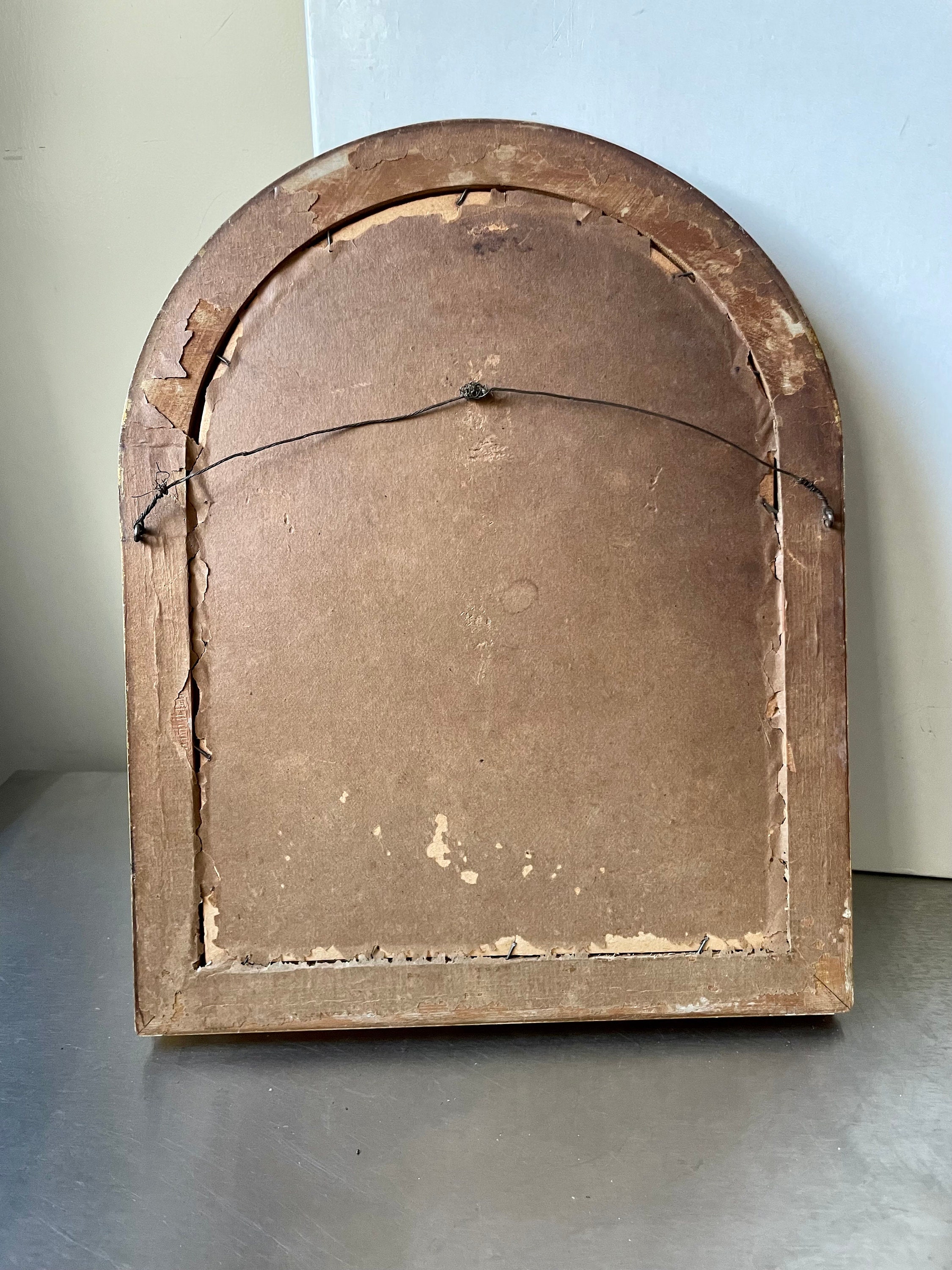 Antique Gilded Wooden Frame With Semi Circular Shape - Etsy