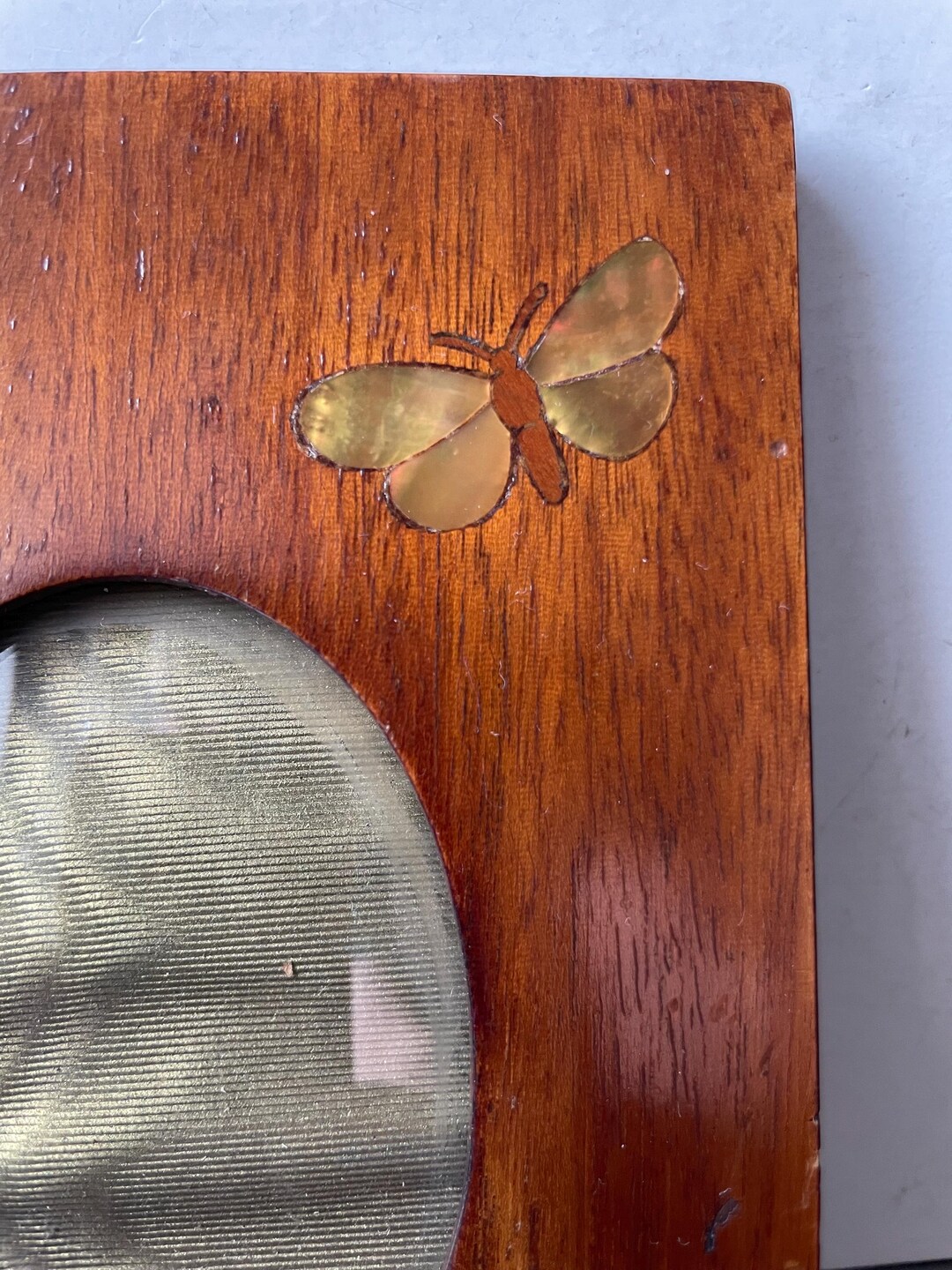 Antique ART NOUVEAU Wooden Picture Frame With INTARSIA Mother Pearl of ...