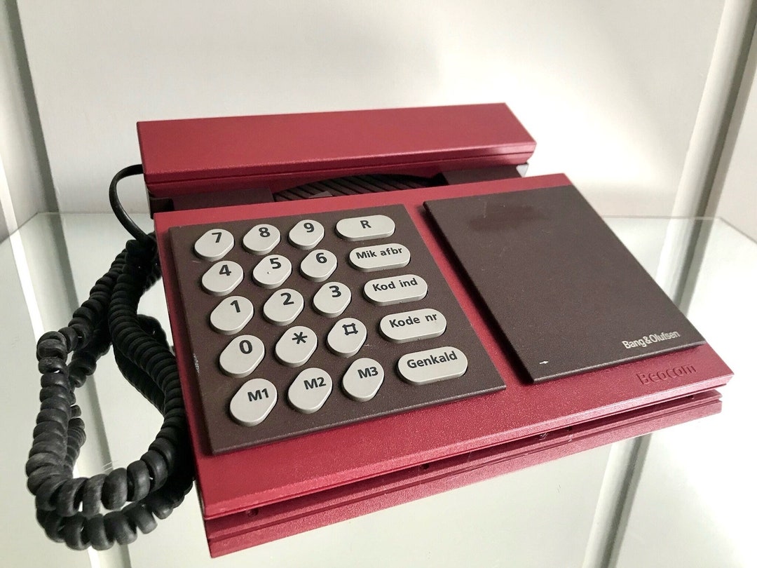 Vintage Bang & Olufsen - BEOCOM 1000 Corded Analogue Phone BURGUNDY Red ...