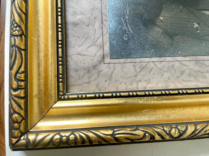 Antique Frame Gilded Wood Measurements 37.5 Cm X 31 Cm Opening 29 Cm X ...