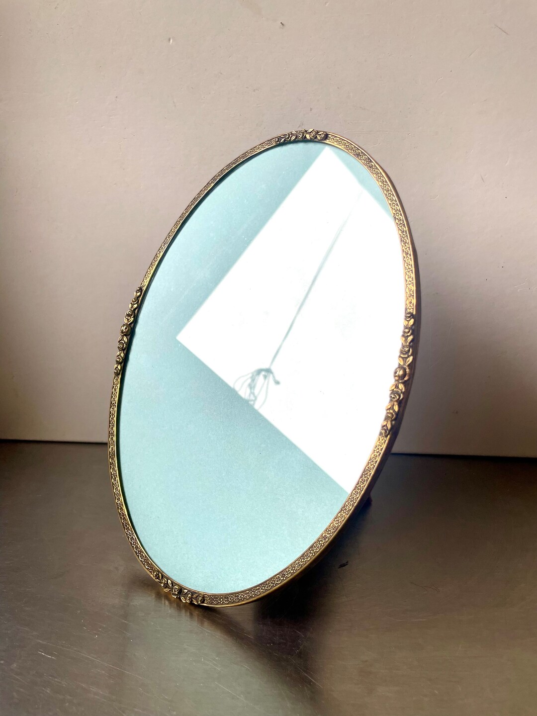 XL Antique Brass Metal Oval Picture Frame 24 Cm X 17 Cm - Etsy