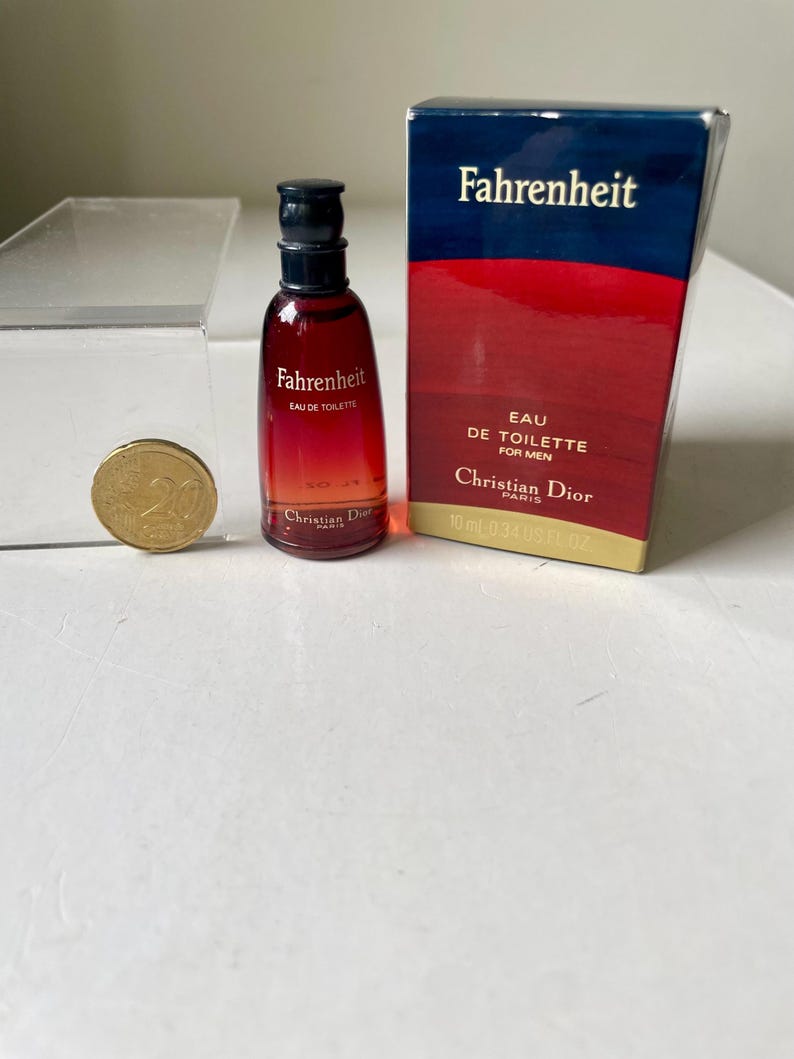 FAHRENHEIT ( 1988 ) Vintage 10 Ml Eau De Toilette MINIATURE (0.34 Fl.oz ...