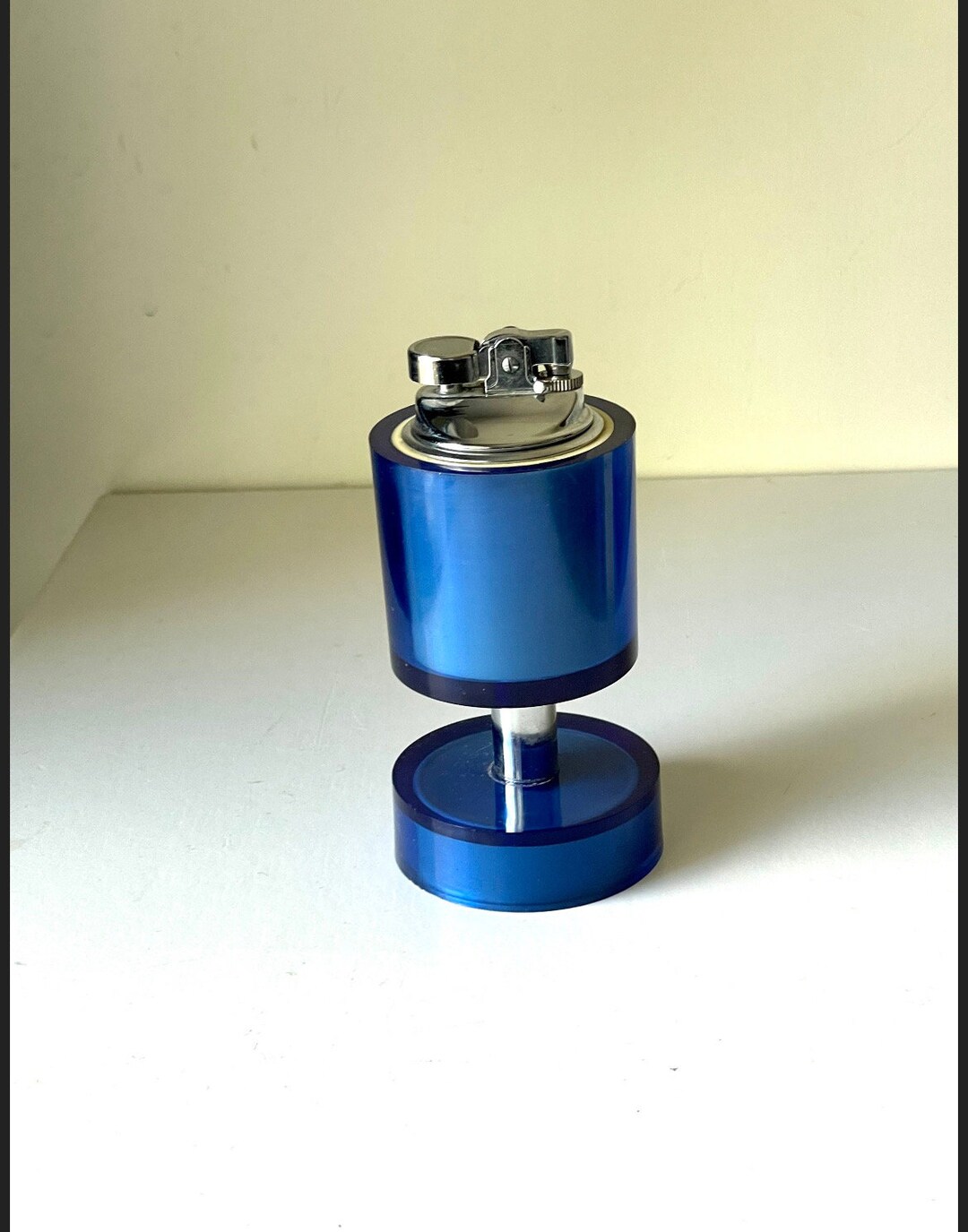Vintage SAROME Japan Table Lighter in Blue Plastic - Etsy