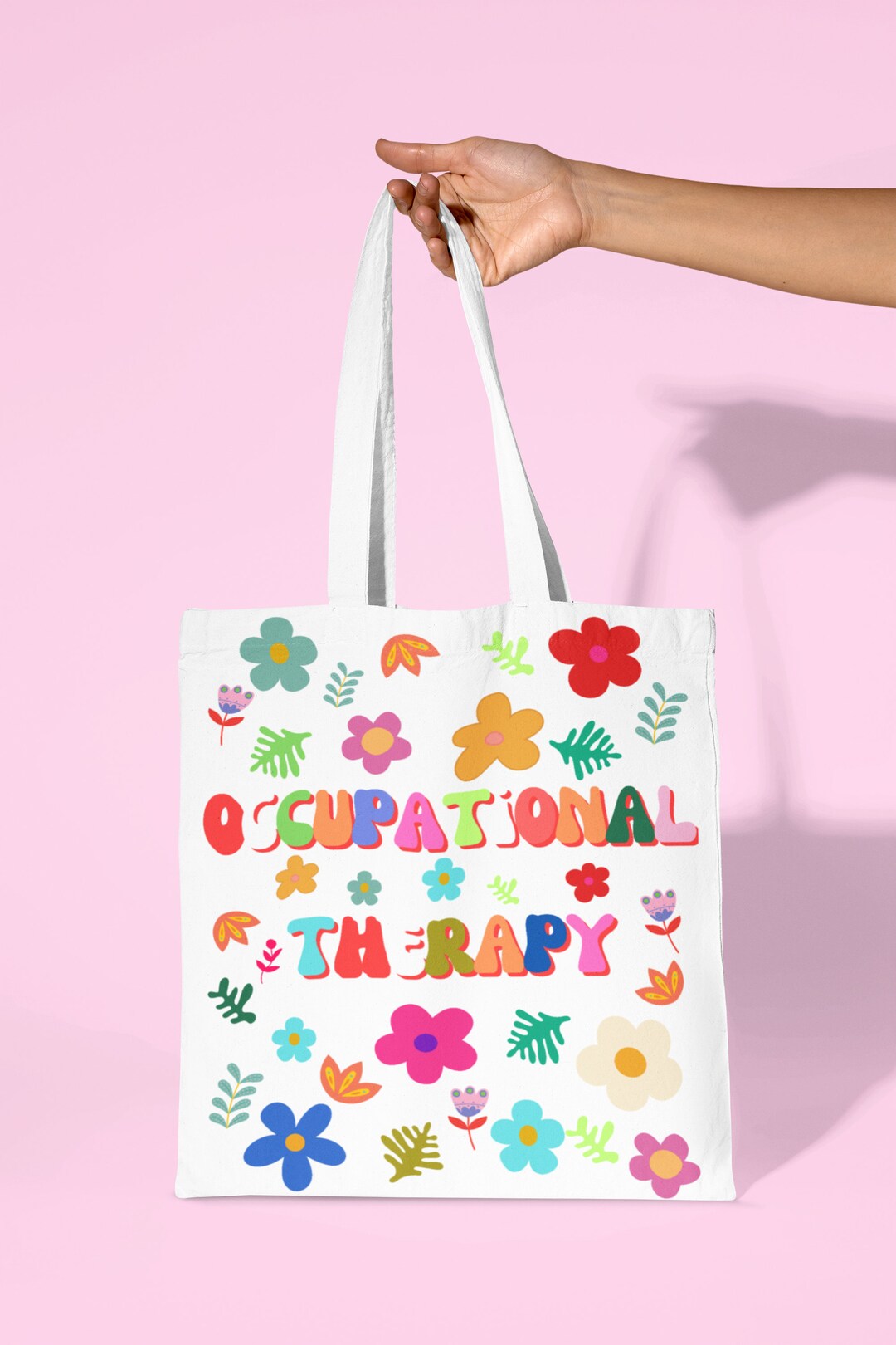 Occupational Therapy Flower Power Tote Bag, Therapist Gift - Etsy