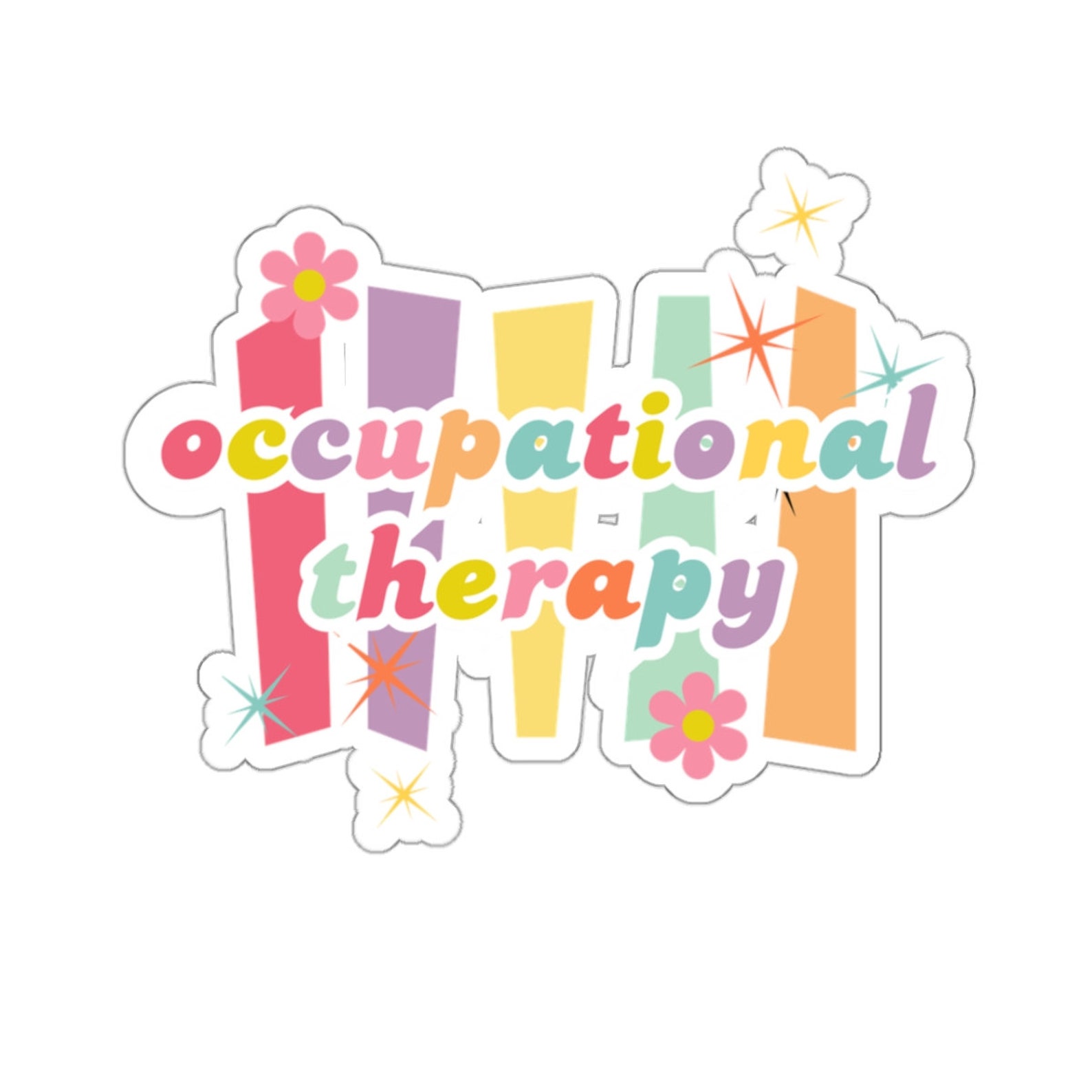 3”x3” Retro Occupational Therapy Sticker, Perfect for Occupational ...