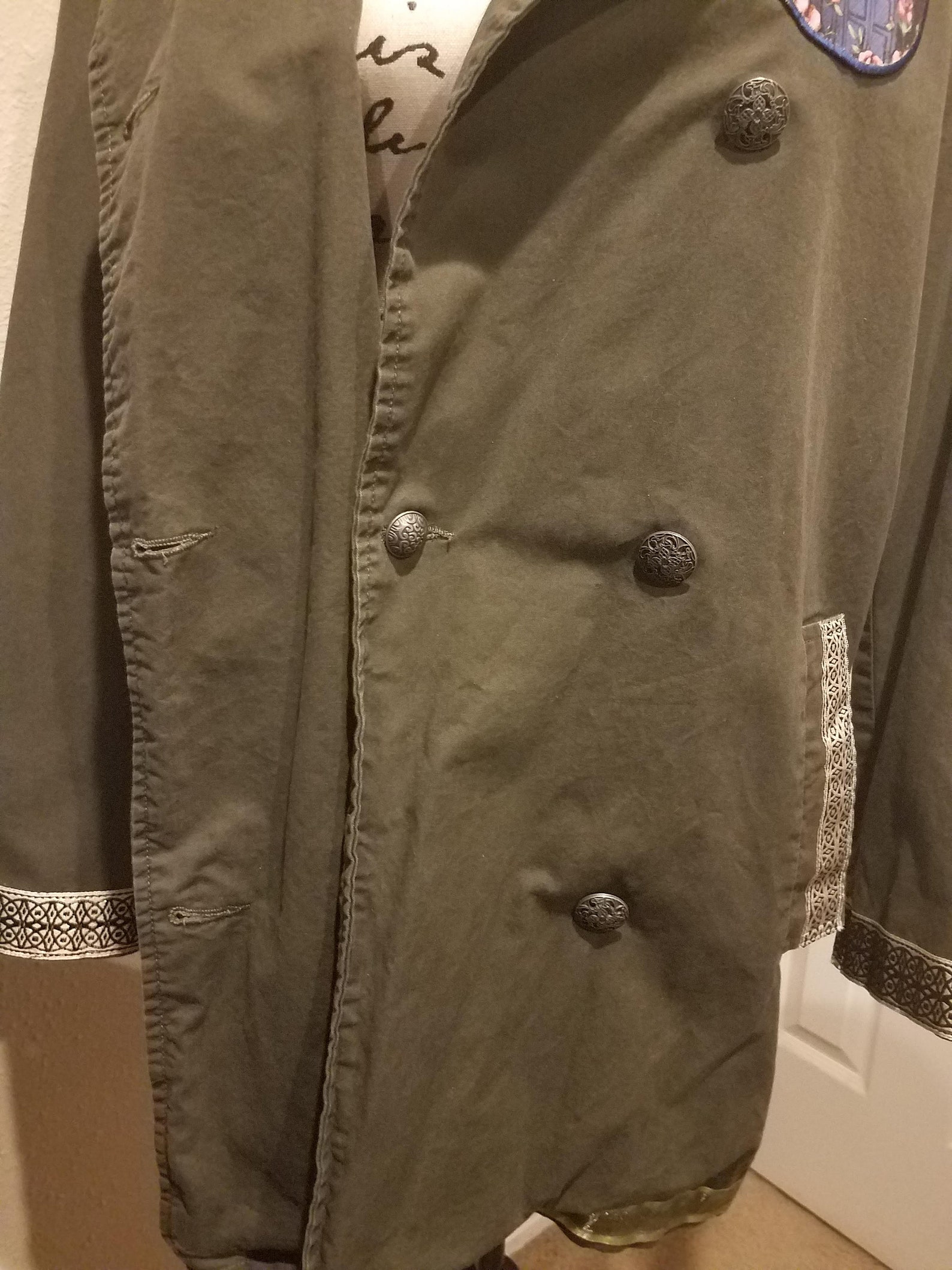 Green Punk Jacket With Leather Accent - Etsy