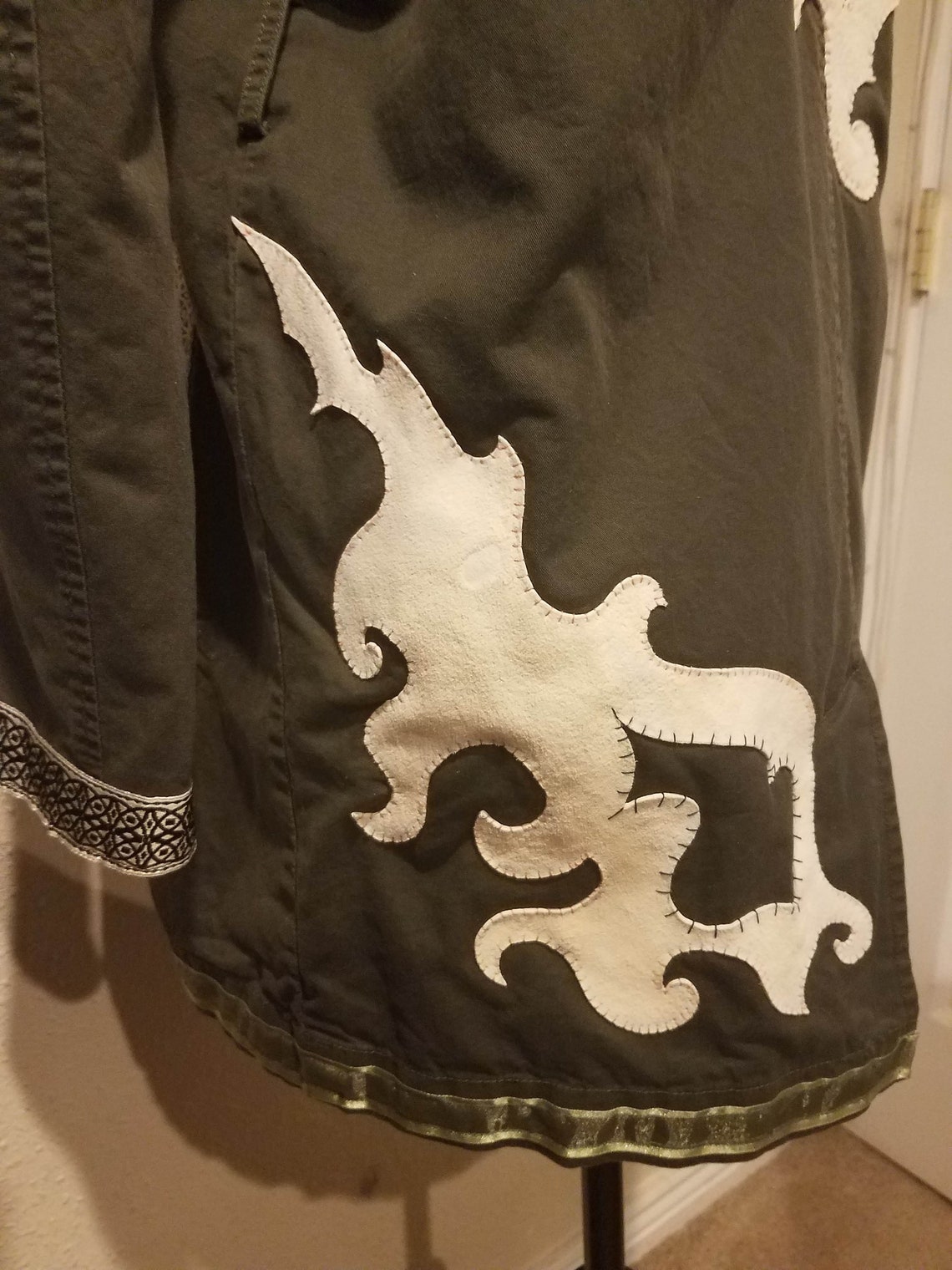 Green Punk Jacket With Leather Accent - Etsy