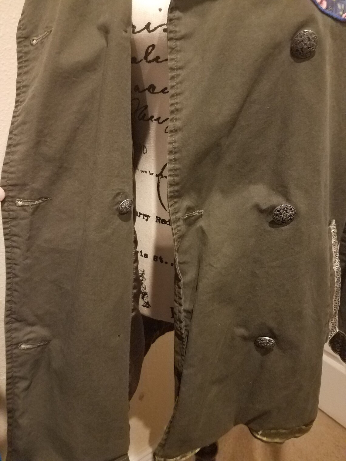 Green Punk Jacket With Leather Accent - Etsy