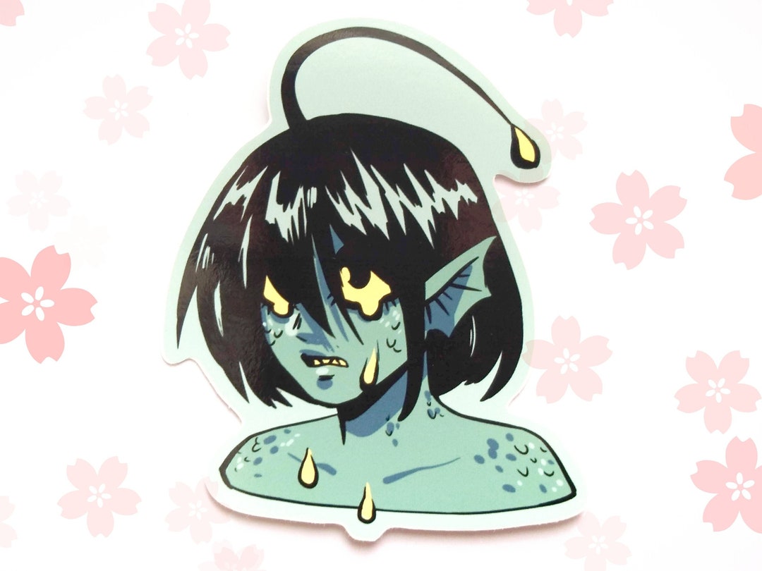 Crying Siren Sticker Mermaid Stationery Glossy Vinyl Waterproof ...