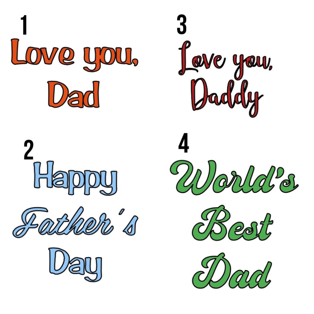 Fathers Day Vinyl Decals Fathers Day Stickers Ideal for Balloons, Gifts ...