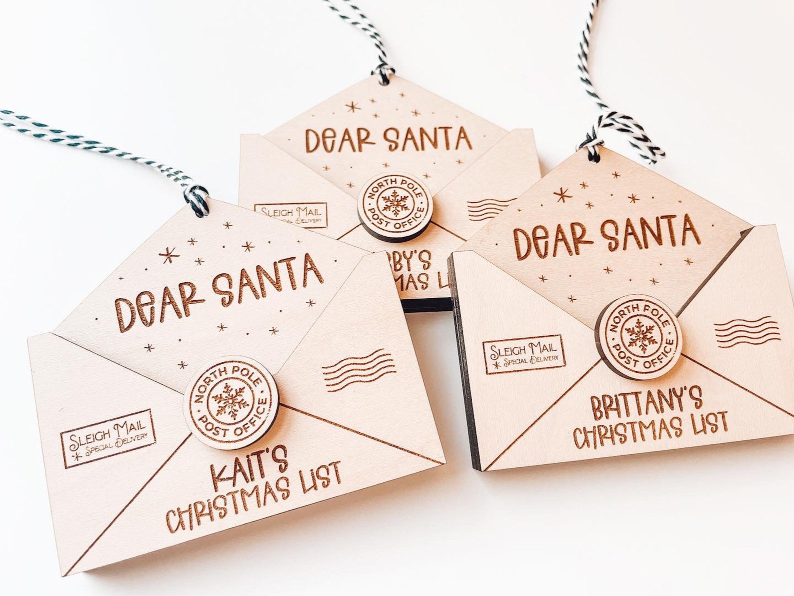 Personalized Christmas Ornament Dear Santa Ornament Santa - Etsy