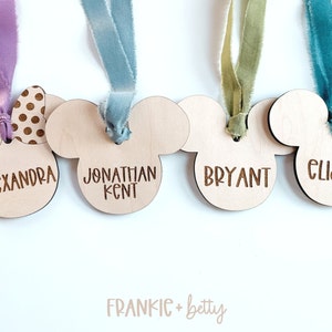 Personalized Mouse Name Tag, Kids Bag Tag, Custom Park Inspired Luggage ...