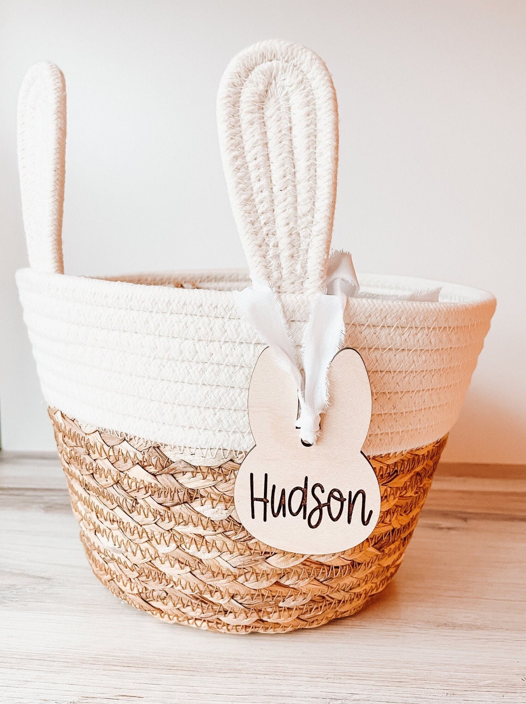 Bunny Tag, Easter Bunny Name Tag, Personalized Kids Name Tag, Boho ...