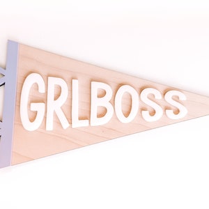 Girl Boss Pennant Sign Pennant Banner Girls Mini Shelf - Etsy