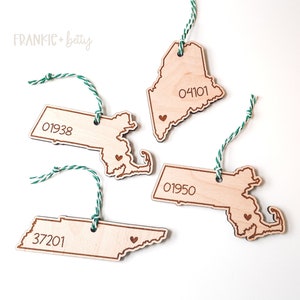 Christmas Ornament City, Hometown State Personalized Wood Ornaments ...