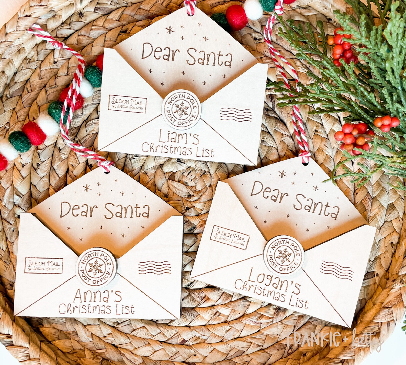 Personalized Christmas Ornament Dear Santa Ornament Santa - Etsy