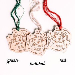 Personalized Santa Name Tag, Santa Gift Tag, Santa Ornament, Christmas ...