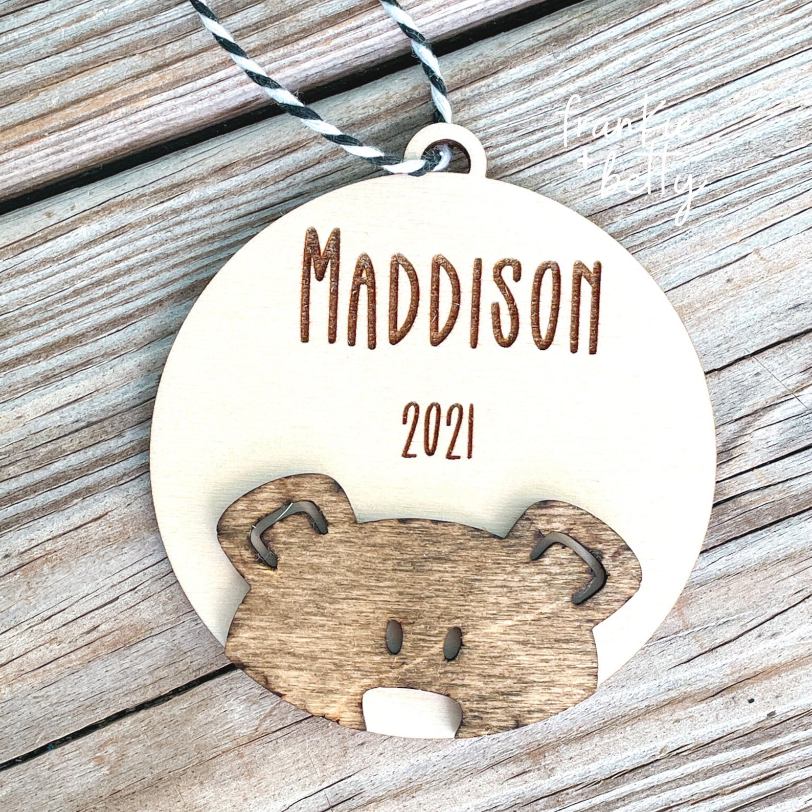 Baby Name Tag Teddy Bear Name Tag Personalized Name Tag | Etsy