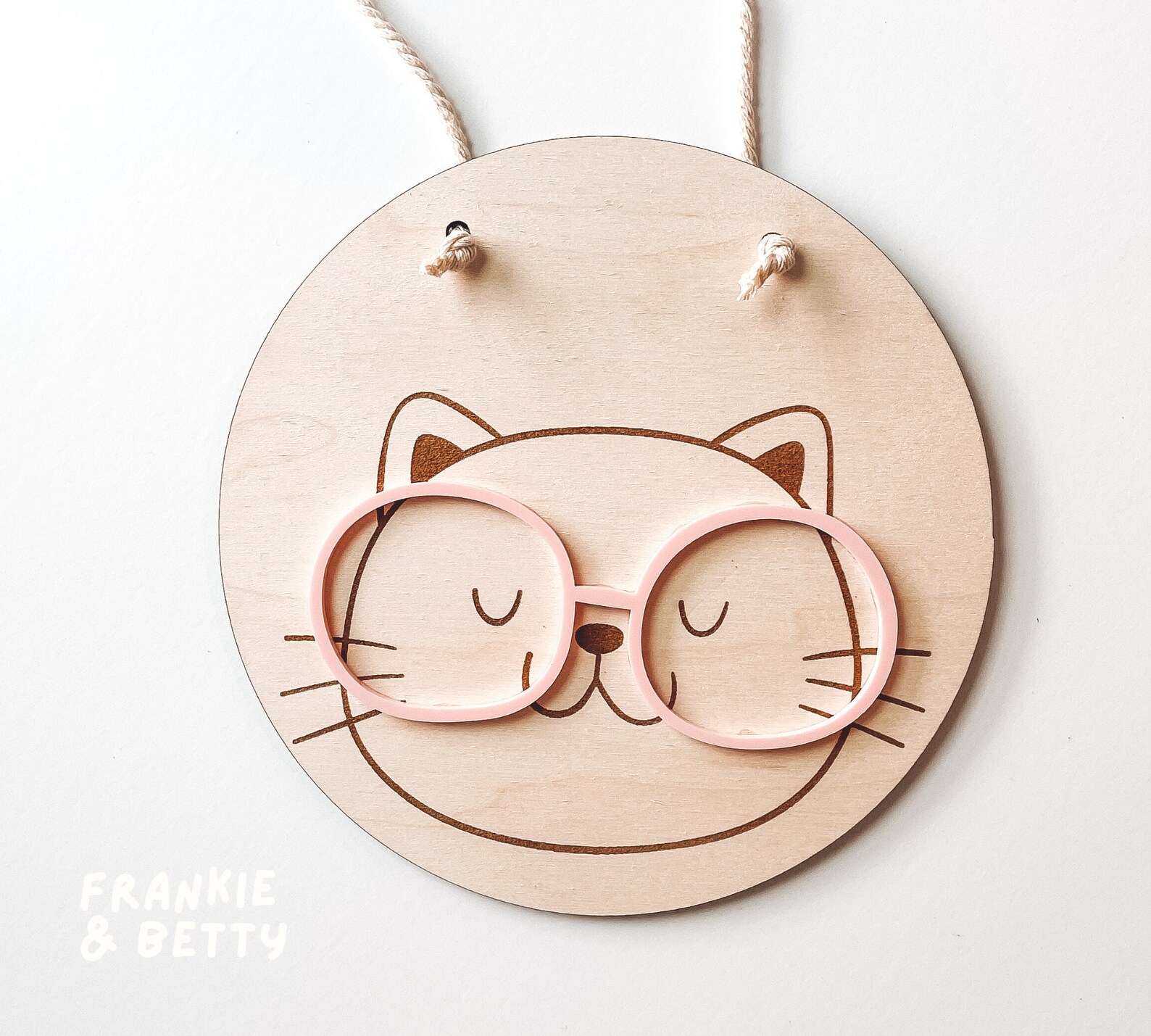 Cat Wood Sign Mini 6 Round Wood Sign Boho Baby Decor - Etsy